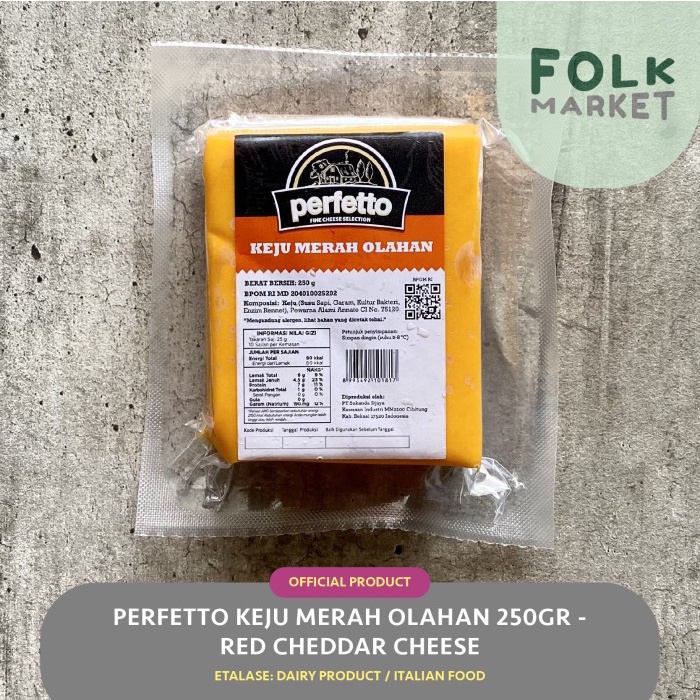 Jual PERFETTO Red Cheddar 250gr - Keju Merah Olahan | Shopee Indonesia