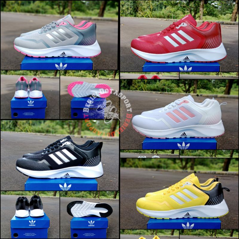 Jual Sepatu Wanita Senam Fitnes Aerobik New Adidas Zoom Gradasi Sepatu ...