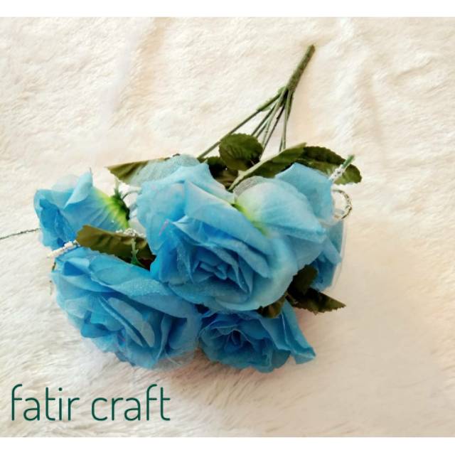 Jual Bunga mawar artificial (biru) | Shopee Indonesia