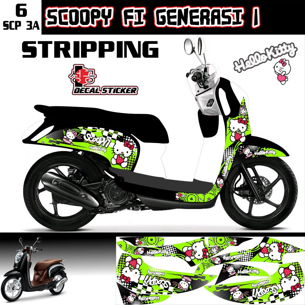 Jual STICKER PREMIUM MAXDECAL SCP 3A DECAL STICKER SCOOPY FI 2013 2014 ...
