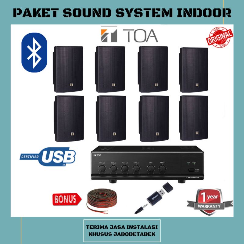 Jual Paket Sound System indoor TOA 1030 6 inch Cocok Untuk Kafe, Resto ...