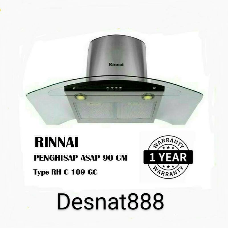 Jual Rinnai RH C109 GC Cooker Hood / Pengisap Asap Dapur | Shopee Indonesia