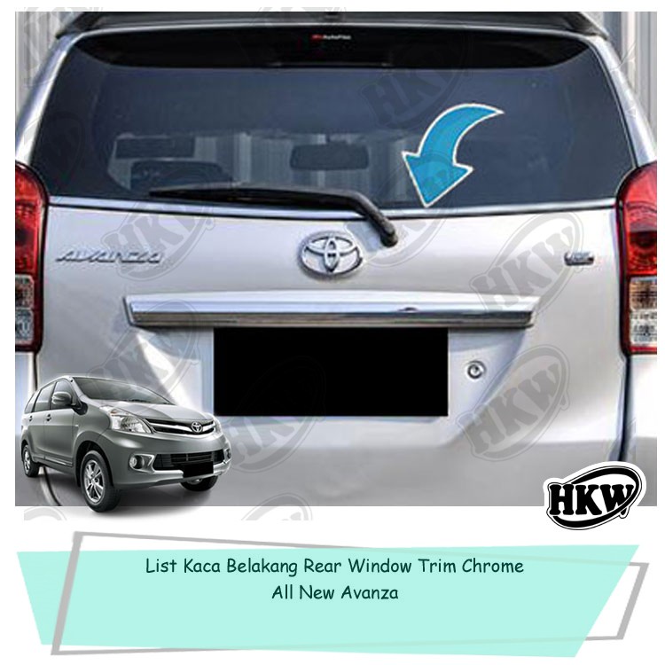Jual List Kaca Belakang Rear Window Trim Chrome Mobil All New Avanza ...