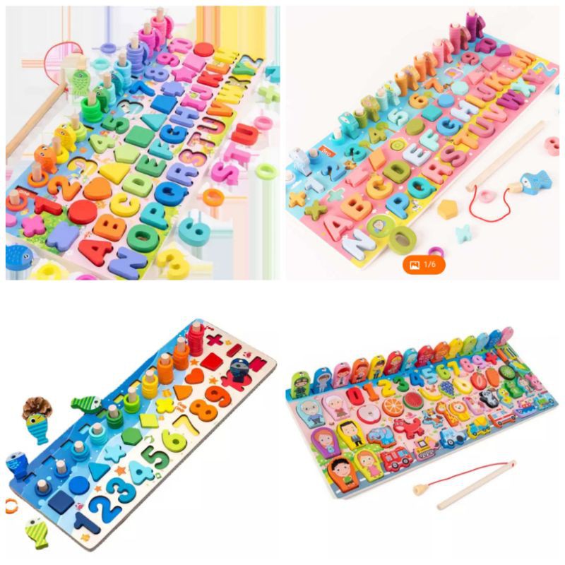 Jual Puzzle angka puzzle alphabeth multifungsi mainan edukasi chuncky ...