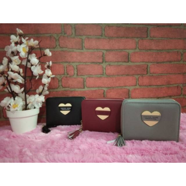 Jual Dompet forever young love maroon n grey | Shopee Indonesia