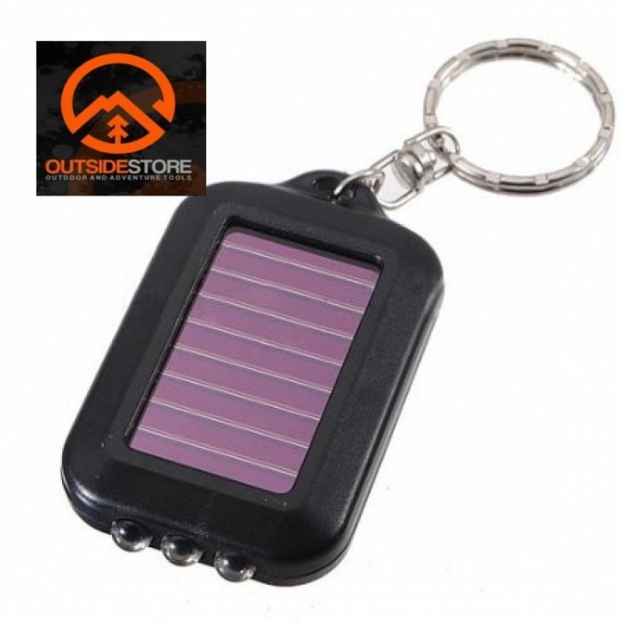 Jual Mini LED Solar Power With Keychain Three Birght Lights Fits In ...