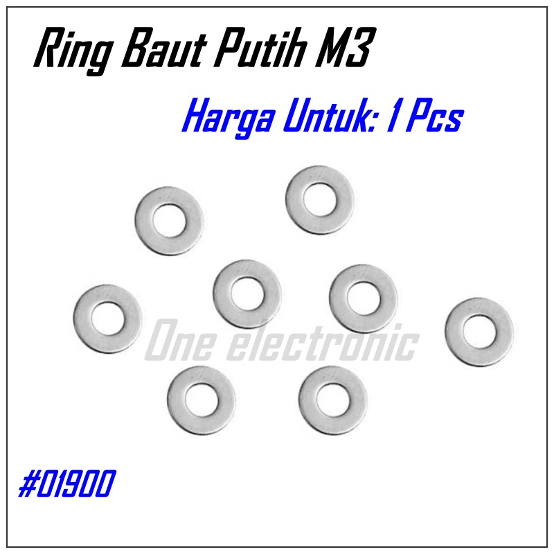 Jual 10 Pcs Baut Ring M3 diameter 9mm Ring Washer Plat Bulat Putih ...