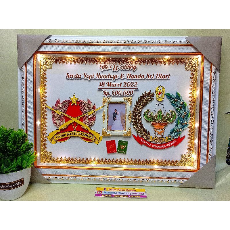 Jual Mahar Pernikahan Logo TNI / Mahar Infanteri / Mahar Abdi Negara ...