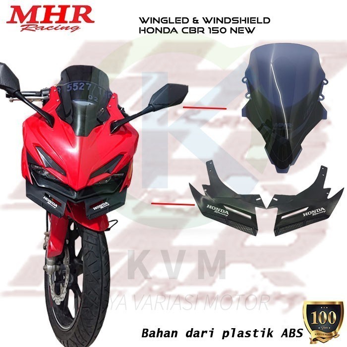 Jual Paketan Windsheild Dan Wingled CBR150RR Cbr-150 Facelift Original ...