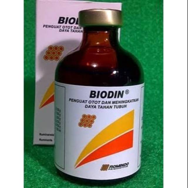Jual BIODIN 100ml Injeksi penguat otot dan daya tahan tubuh hewan ...