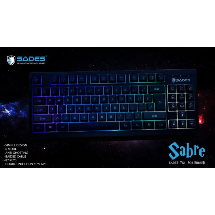 Jual Sades Sabre RGB Gaming Keyboard | Shopee Indonesia