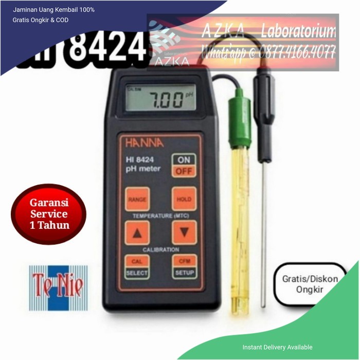 Jual Hanna HI 8424 portable PH/ORP Meter Hanna Instruments | Shopee ...