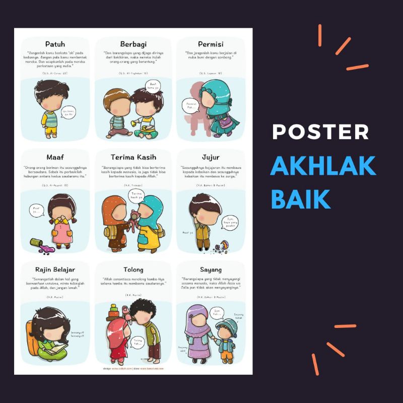 Jual Poster Akhlak Baik (faceless) | Shopee Indonesia