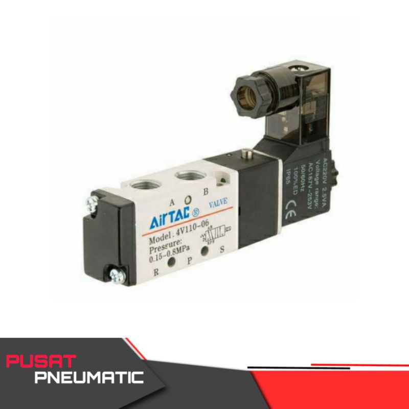 Jual Solenoid valve airtac 4v110-06 Voltase dc 24 / ac 220 | Shopee Indonesia