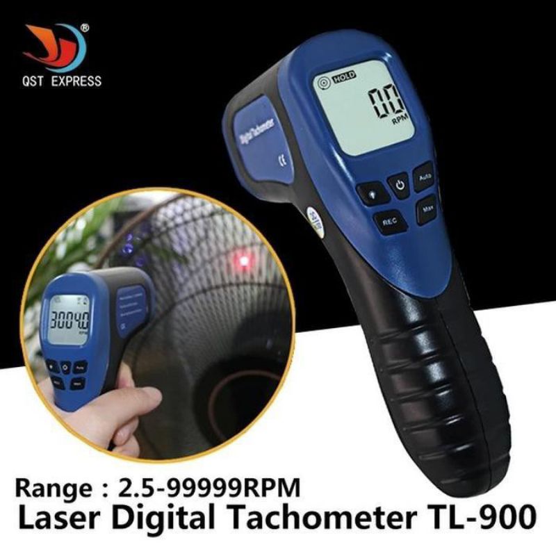 Jual digital lcd laser tachometer rpm tester gauge non kontak alat ukur ...