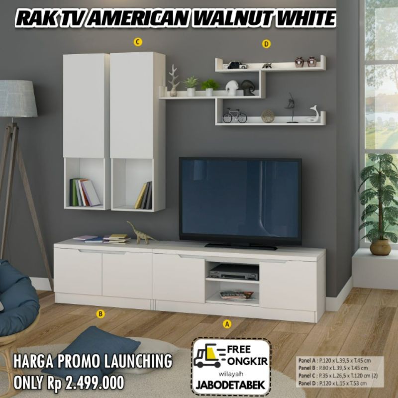 Jual RAK TV WALL UNIT/ RAK TV GANTUNG/ RAK TV DINDING/ WALL UNIT ...