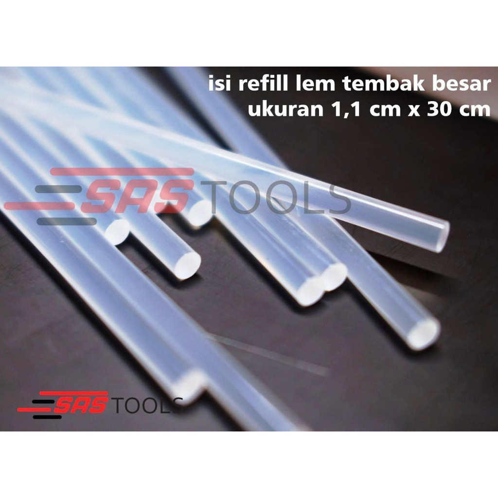 Jual SATUAN 1 batang Isi Refill Lem Tembak BESAR ukuran 1,1cm x 28cm | Shopee Indonesia