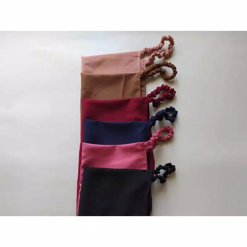 Jual (1KG = 150pcs ) PREMIUM CADAR NIQAB TALI KARET 2 LAYER SIFFON TANPA JAHITAN BAWAH MATA ...