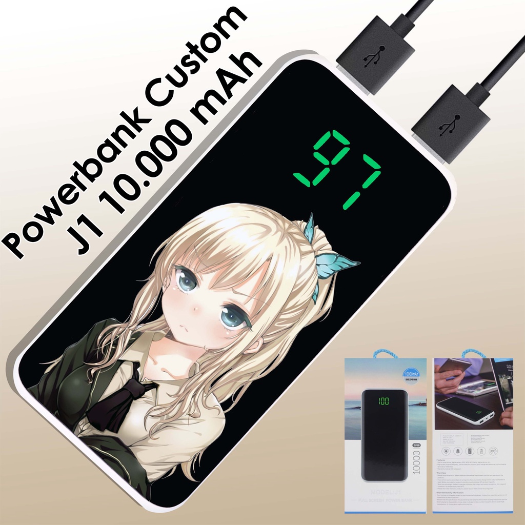 Jual Custom Powerbank Anime Cute 10000 mAh Powerbank Custom Favorite ...
