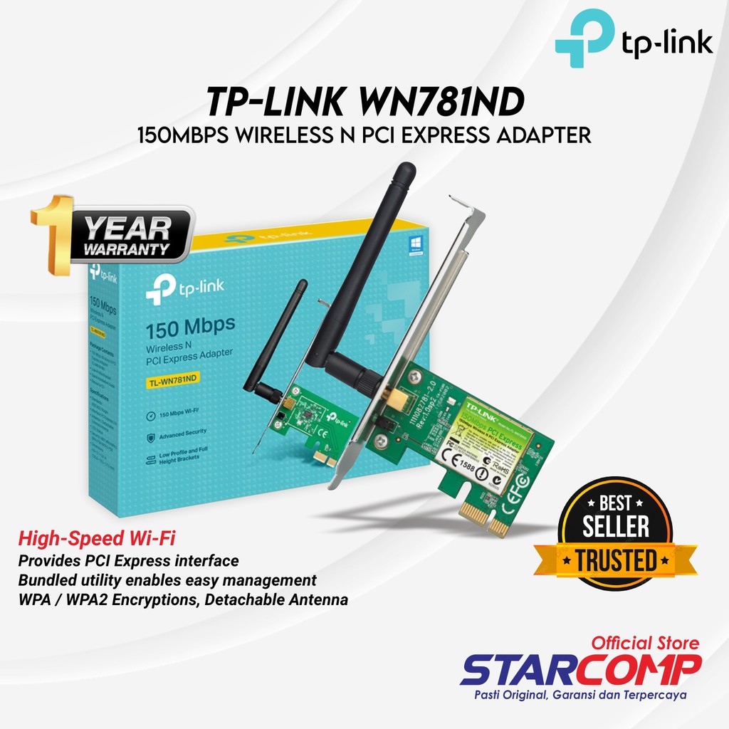 Jual PCI Express WiFi Wireless Adapter TP-Link TL-WN781ND WN-781ND Up ...