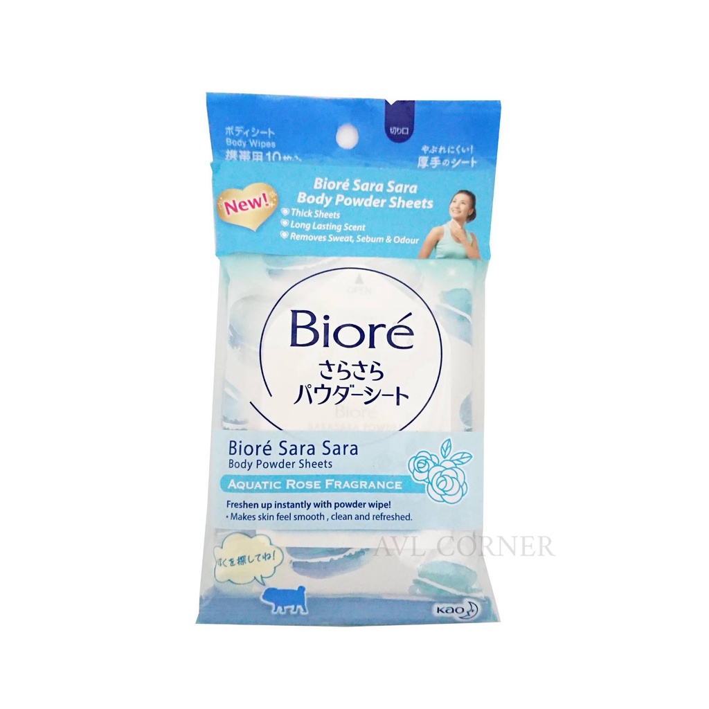 Jual Biore Sara Sara Body Powder 10s Sheets, Tissue basah, Tisiu basah ...