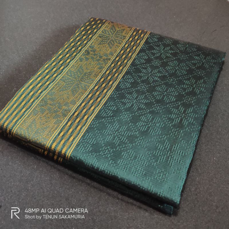 Jual Kain Songket Baron Hijau tua Tenun Songket Hijau Botol | Shopee ...