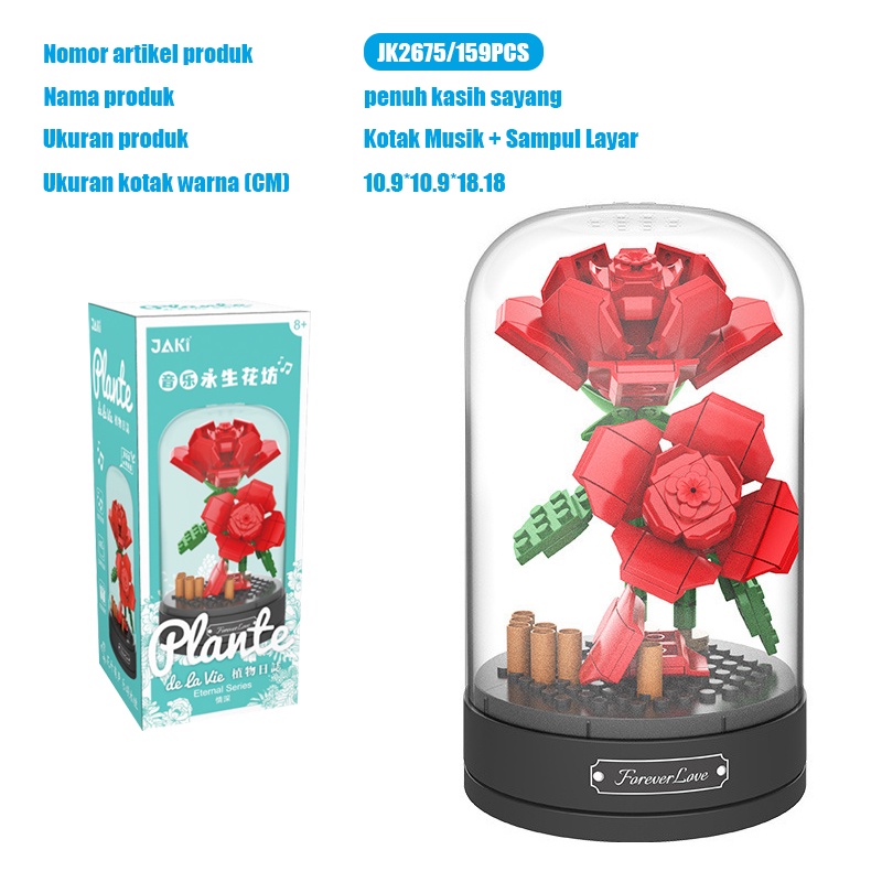 Jual LOZTOYS Flower Kotak Musik DIY Bunga Block Blok Bangunan Bata ...