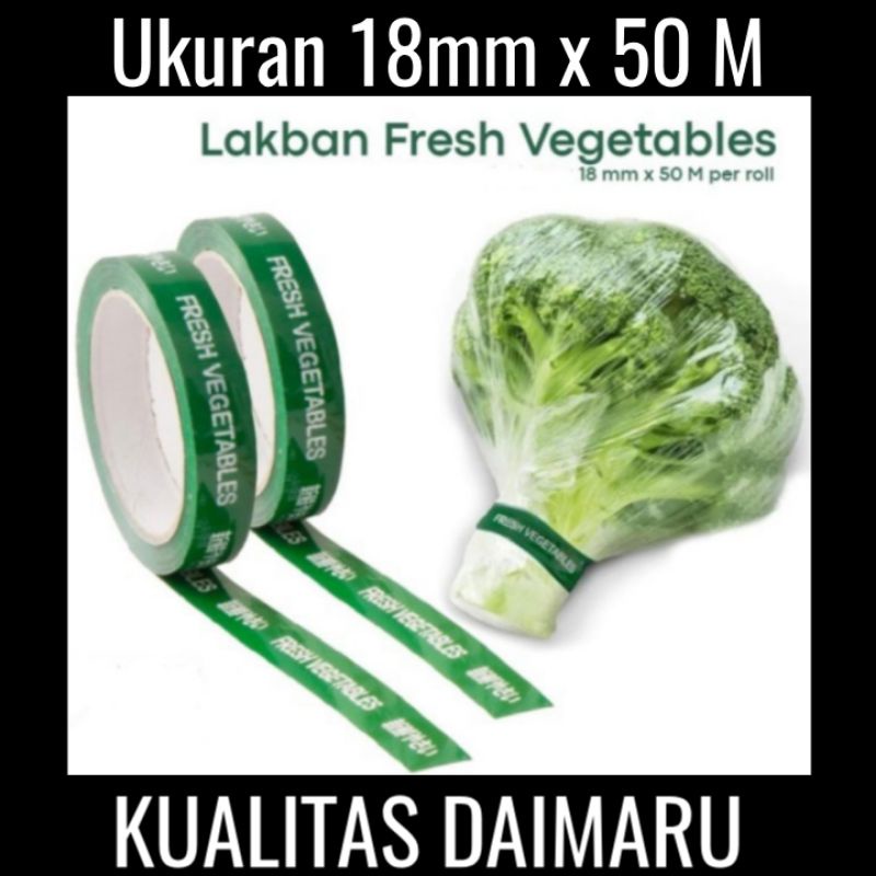 Jual Lakban Sayur Fresh Isolasi Selotip 18mm x 50 meter KUALITAS ...