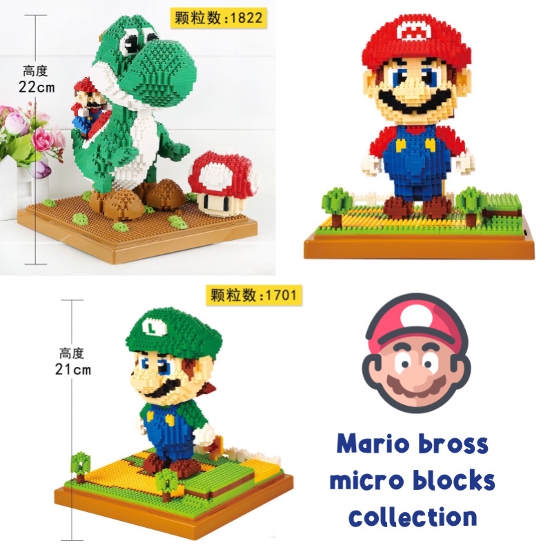 Jual mario bross micro blocks pajangan Mario | Shopee Indonesia