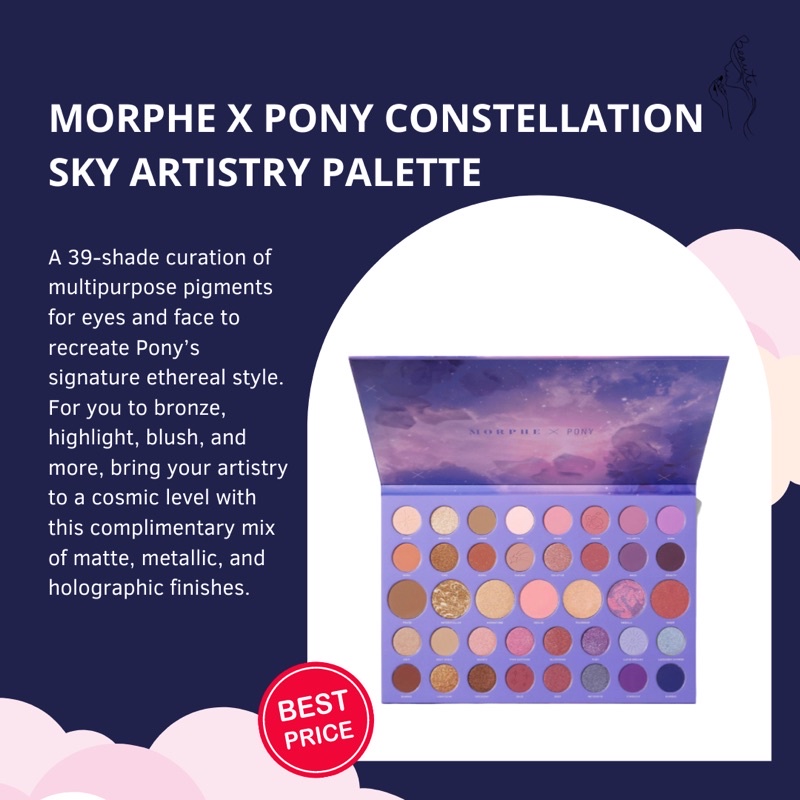 Jual MORPHE X PONY CONSTELLATION SKY ARTISTRY PALETTE | Shopee Indonesia