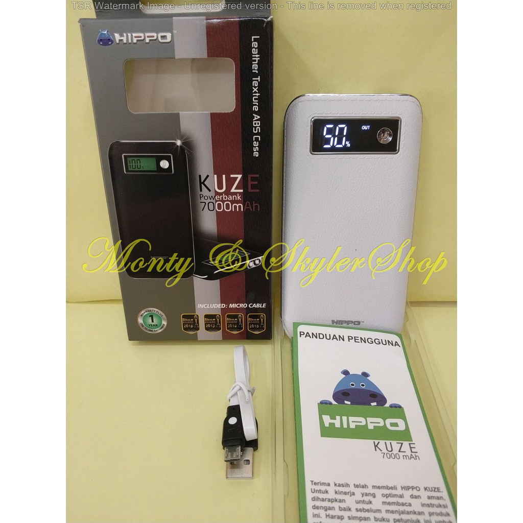 Jual Hippo Power Bank KUZE 7000 MAH Digital Indicator Battery Simple ...