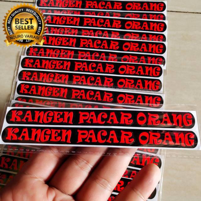 Jual stiker cutting KANGEN PACAR ORANG kata buat visor kaca helm kyt ...