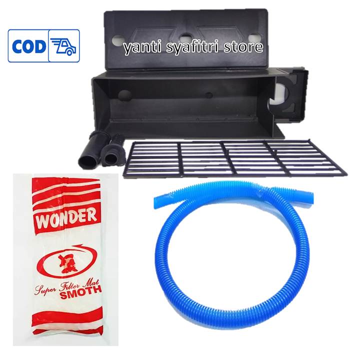 Jual Paket box filter SEDANG aquarium , busa kapas dan selang spiral ...