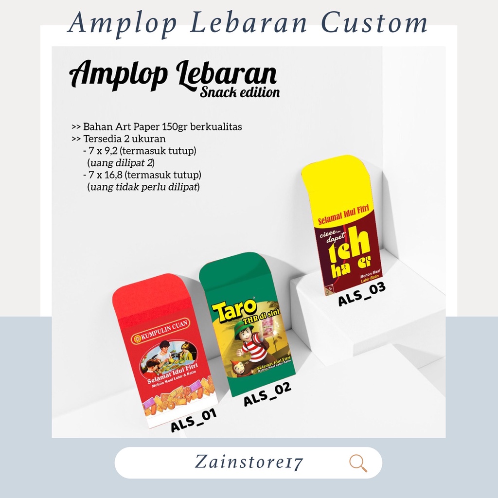 Jual Custom Amplop THR / Amplop Lebaran / Money Envelop Bisa Custom ...