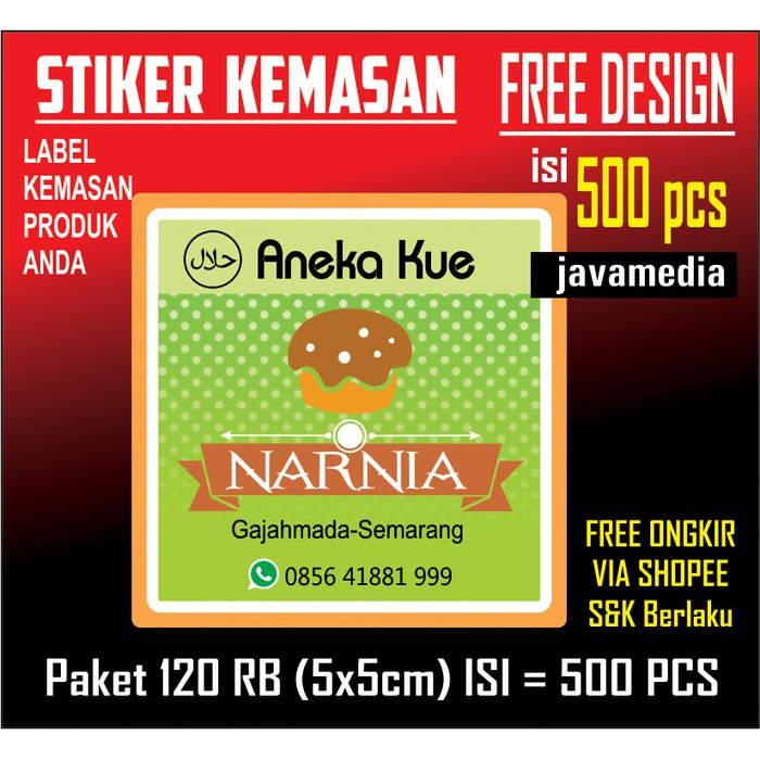 Jual STIKER PROMOSI LABEL KEMASAN Produk PAKET HEMAT |STICKER CHROMO ...