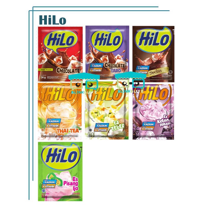 Jual SACHET HILO Minuman Kalsium All Varian Swiss Chocolate Es Pisang ...