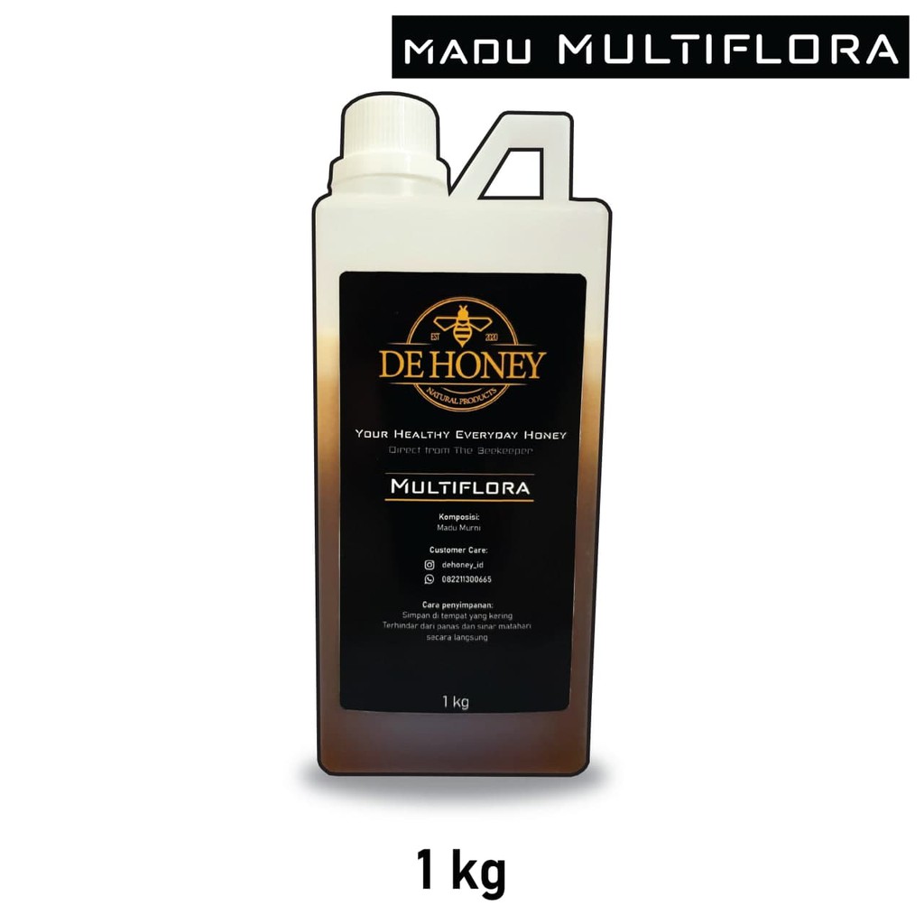 Jual De Honey Raw Honey Multiflora 1kg Madu Mentah 100% Asli | Shopee Indonesia