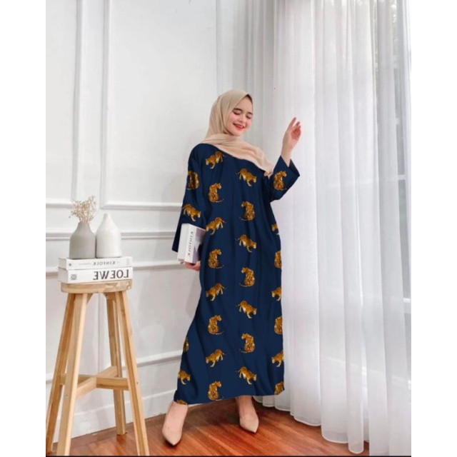 Jual daster long lengan panjang LD 120 PB 130 bawah mata kaki, daster panjang viral kekinian ...