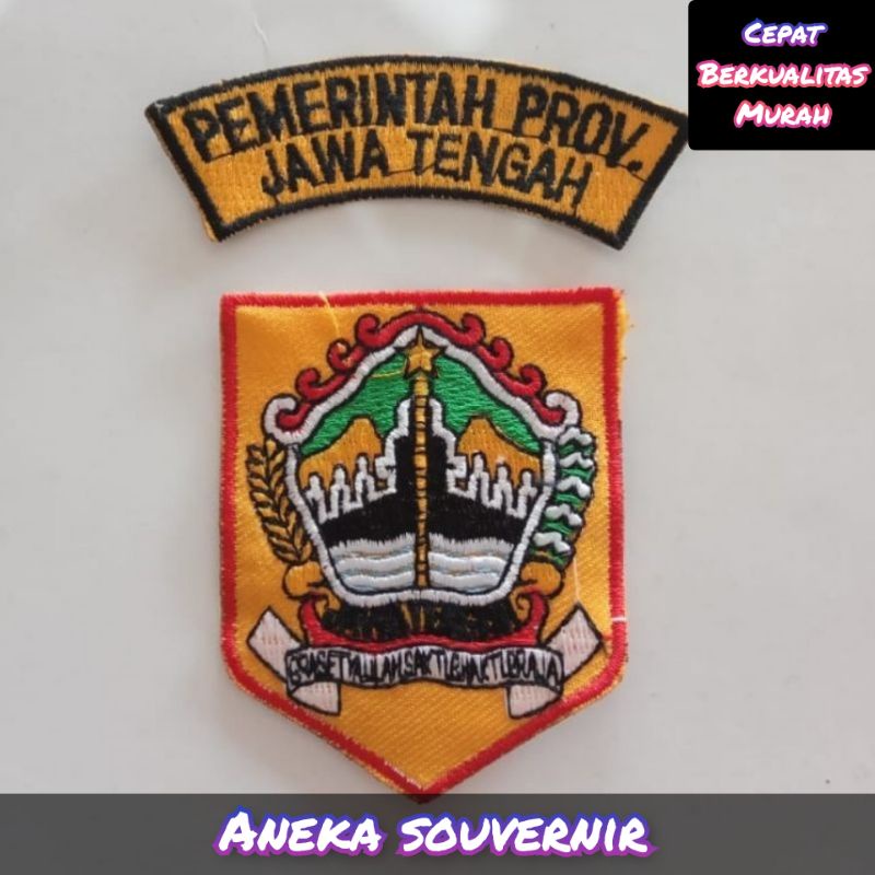 Jual EMBLEM PATCH/ LOGO PEMERINTAH PROV JAWA TENGAH 1 SET / LOGO BORDIR ...