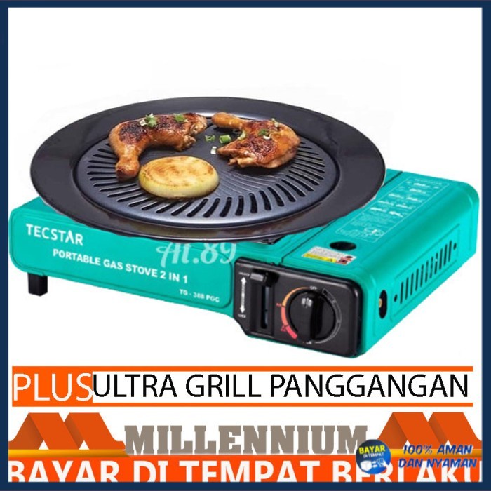 Jual Paket Harga Tecstar Kompor Portable 2in1 Plus Ulltra Grill ...