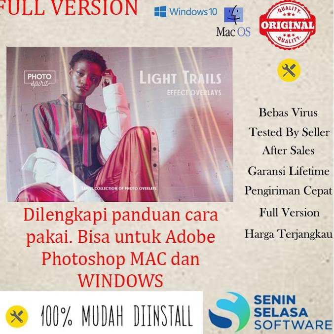 Jual Overlays Photoshop: Light Trails Overlays Effect [WIN & MAC ...