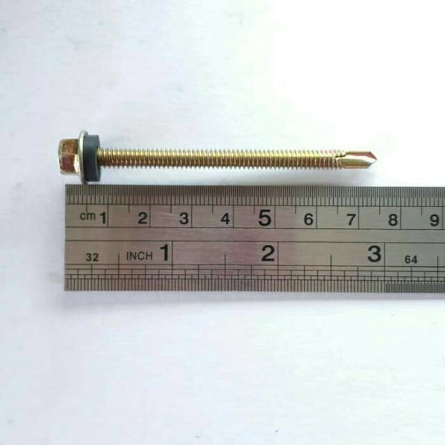 Jual Baut Roofing 7cm Kepala 8mm Sekrup Skrup Baja Ringan Spandek ...