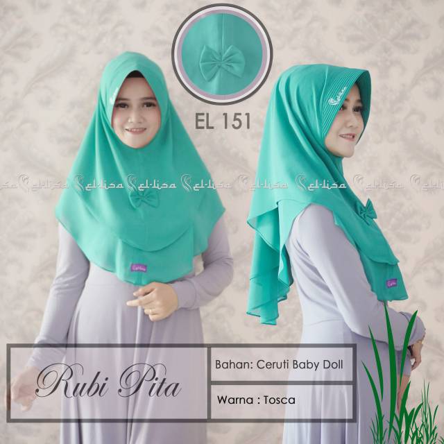 Jual Ruby Pita ORI Ellisa Hijab tosca | Shopee Indonesia