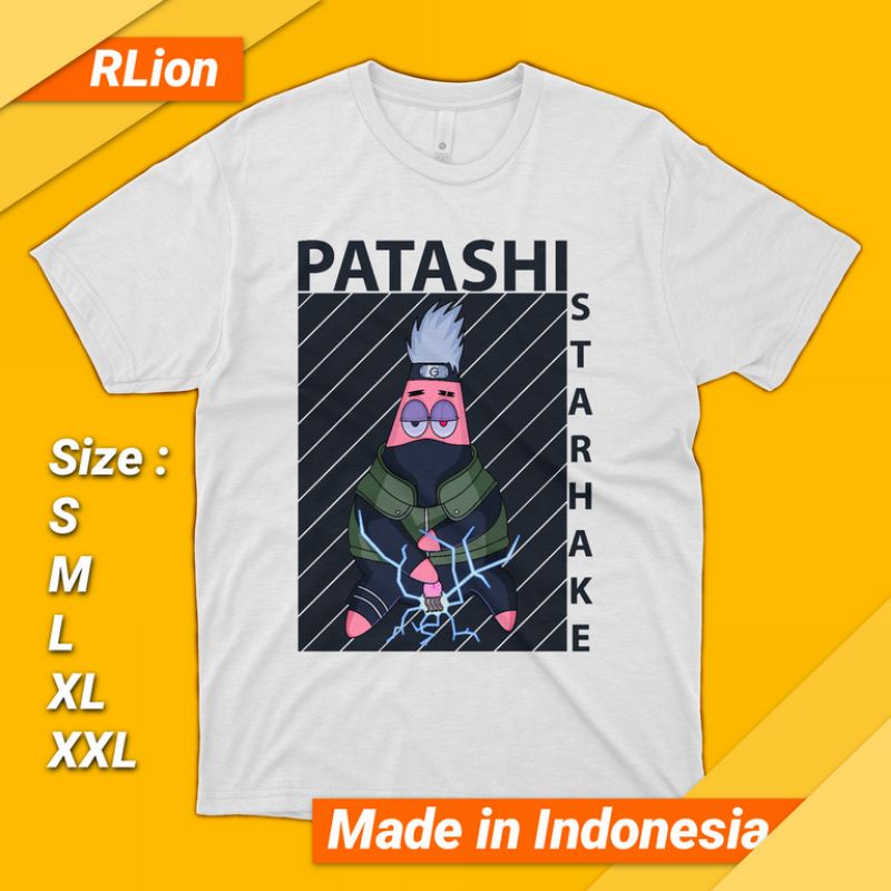 Jual Baju kaos Naruto kakashi x Patrick, anime, Boruto, Sasuke, distro ...