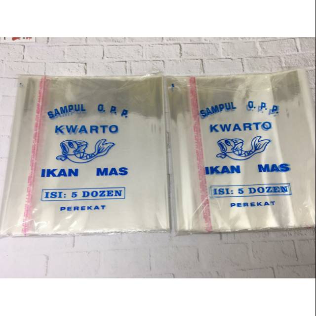 Jual Sampul Buku Bening Plastik Kwarto Opp Ikan Mas 1 Pak Shopee