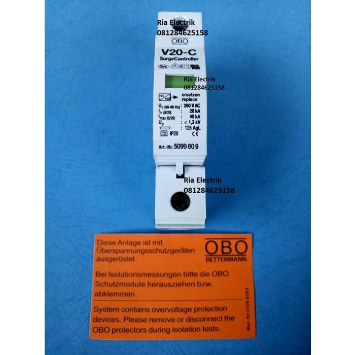 Jual Surge Arrester Obo V20-C 1Phase 280V Ac | Shopee Indonesia