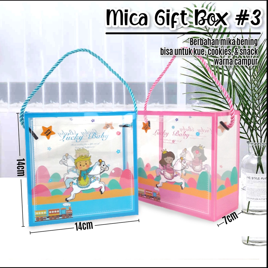 Jual Box Kue Mika Kotak Kue Mika Mica Gift Box 3 (1 Bal 24 Pcs) Box ...