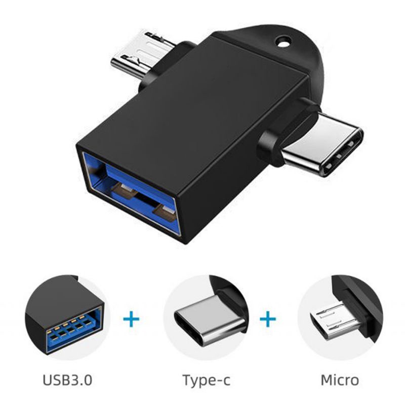 Jual ( ZB)- OTG 2in1 MICRO DAN TYPE C OTG ADAPTER SAMBUNGAN OTG ...