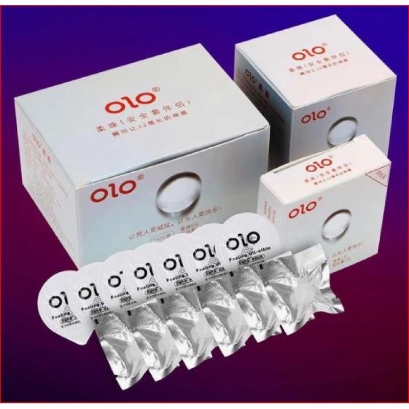 Jual condom olo 0,01 super tipis with ball | Shopee Indonesia