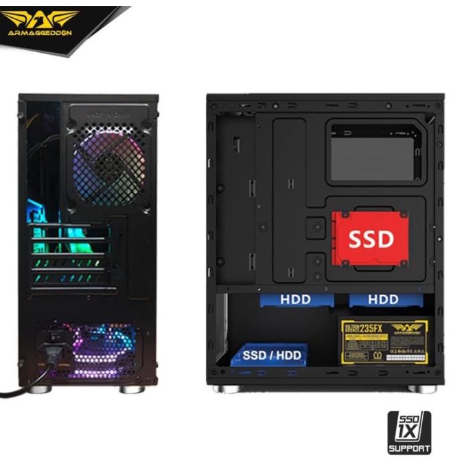 Jual Case Gaming Armaggeddon Nimitz N5 Aurora - Micro Atx | Shopee ...